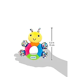 The First Years First Baby Rattle - Sensory Toys with Soft Textures and Crinkle Sounds - Infant Toys Ages 3 Months and Up