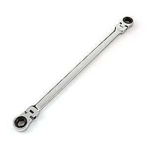 TEKTON 7/16 x 1/2 Inch Long Flex Ratcheting Box End Wrench | WRN77005