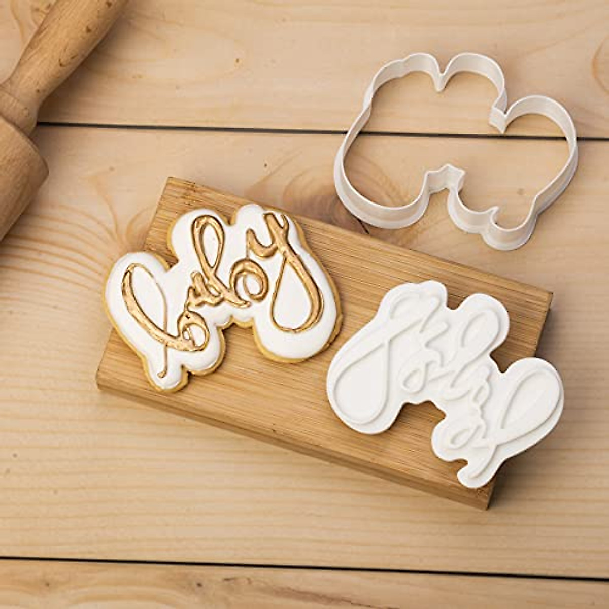 Mostop 3D Cookie Cutter with Baby Letter Stampers Baby Shower Cake Mold Fondant Decorating Tools DIY Mold for Sugar Craft Baking Mould Kids' Birthday Party Kitchen Tools