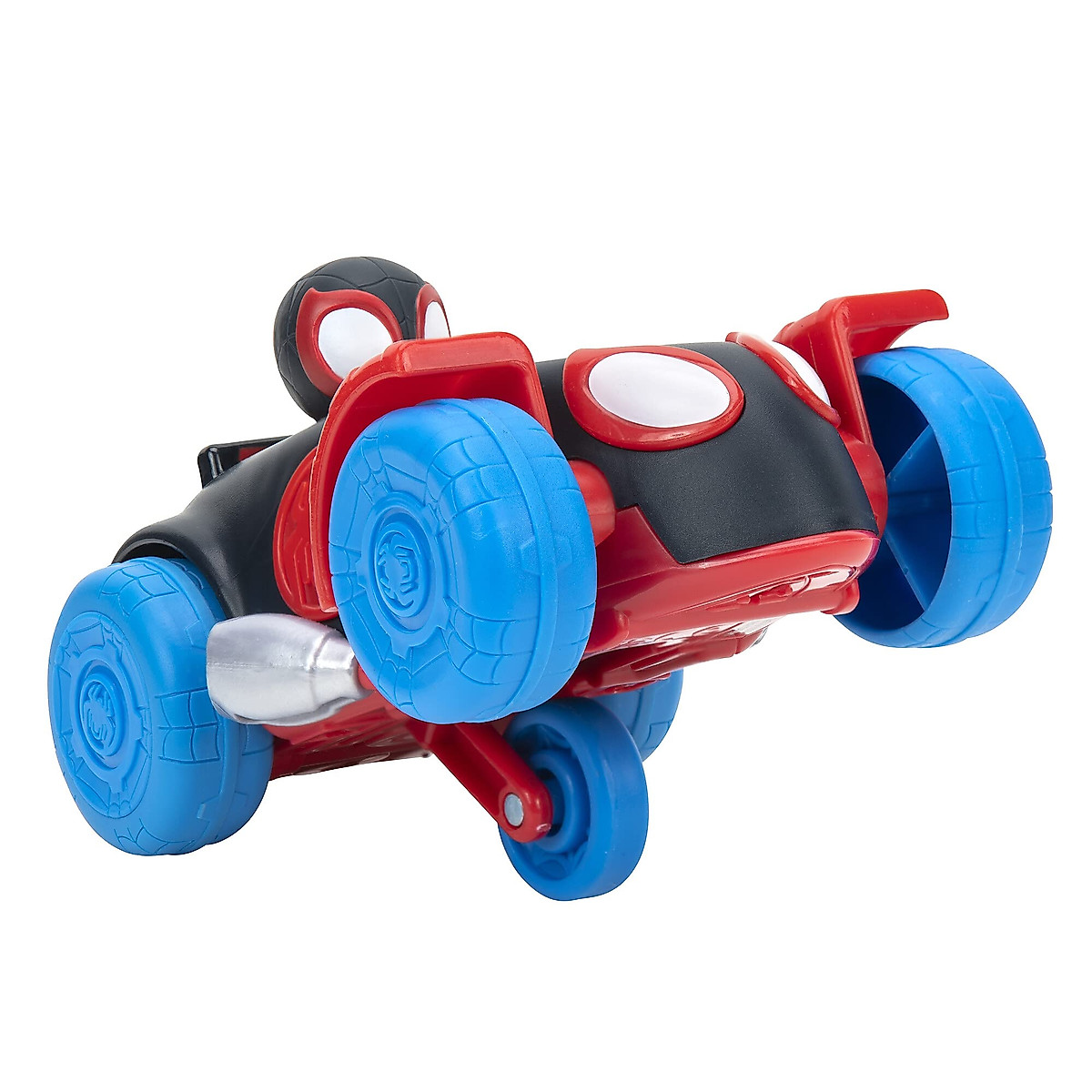 Marvel Spidey and his Amazing Friends Webbed Wheelie Vehicle - Miles Morales: Spider-Man Pull Back Vehicle - Features Built-in Super Hero
