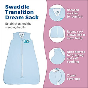 Baby Merlin's Magic Dream Sleep Sack - 100% Cotton Baby Wearable Blanket Sleep Suit - Magic Merlin Sleepsuit - Baby Sleep Suit - Baby Sleep Sack 6-12 Months - Baby Merlin Sleepsuit 6-12 Months (Blue)