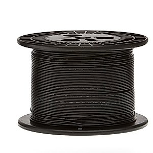 Remington Industries 18UL1007SLDBLA500 18 AWG Gauge Solid Hook Up Wire, 0.0403" Diameter, 300V, UL1007, 500' Length, Black