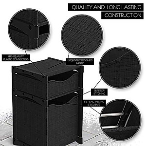 9 Cube Organizer | Set of Storage Cubes Included | DIY Closet Organizer Bins | Cube Organizers and Storage Shelves Unit | Closet Organizer for Bedroom, Playroom, Livingroom, Office, Dorm (Black)
