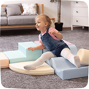 IGLU Soft Play Explorer Pastel Color Set Hand Made Large Foam Blocks Climbing Toys for Toddlers 1-3 Year Old Indoor Playground 6 Shapes