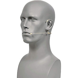 Galaxy Audio HSM4 Dual Ear Omni-Directional Headset Mic with 4x Mixed Cables, Beige