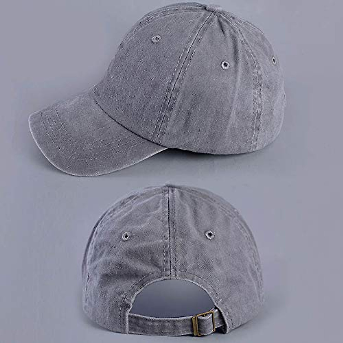 Kids Baby Girls Hat Washed Baseball Cap Cotton Solid Sun Hats for Children Fit for 2-7 Years