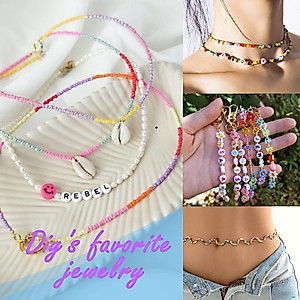 GREENTIME 45000pcs 2mm Seed Beads for Jewelry Making Kit Small Beads 11/0 Rainbow Beads with Letter Beads, Jump Rings & Charms Pendants for DIY Crafts Bracelets Necklaces Rings Waist Beads kit