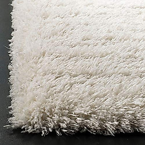 SAFAVIEH Flokati Shag Collection 4' x 6' Ivory FLK950B Solid 2.75-inch Thick Area Rug