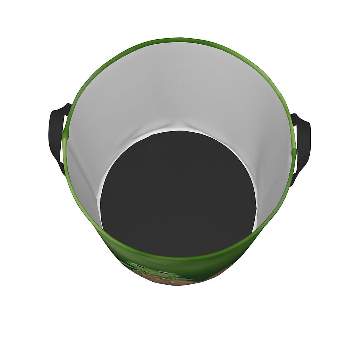 Delerain Frog Yellow Flower Laundry Basket, Waterproof Laundry Hamper with Handles, Collapsible Toy Bins Dirty Clothes Round Storage Basket for Home Bathroom Office Nursery, 19.6X15.7(M)