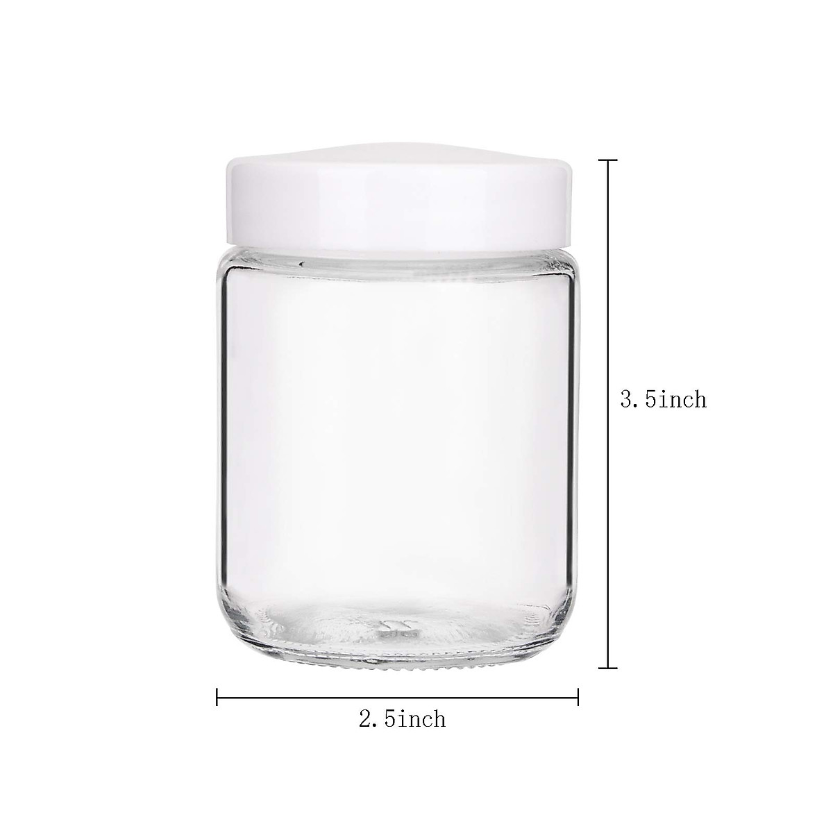 Suwimut 12 Pack Glass Mason Jars, 8 oz Regular Mouth Small Glass Canning Jars with Airtight Lid, Glass Storage Containers for Jelly, Jam, Honey, Beans, Spice, Yogurt, Food Storage