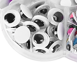 255PCS Wiggle Googly Eyes Self Adhesive Wiggle Eyes Halloween Horror Props for Halloween Accessories