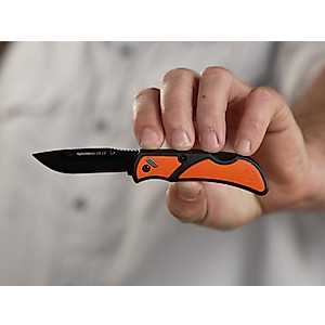 OUTDOOR EDGE Razor EDC Lite Folding Pocket Knife with Clip | Compact 2.5” Replaceable Blade Knife with RazorSafe Blades | Perfect Small Knife for Men, Women, Work & Camping (Green, 2 Black Blades)