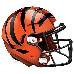 Fan Creations NFL Cincinnati Bengals Unisex Cincinnati Bengals Authentic Helmet, Team Color, 12 inch - Wall Hanging