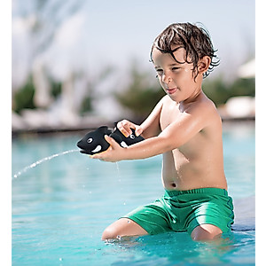 DolliBu Killer Whale Bath Buddy Squirter - Floating Orca Whale Rubber Bath Toy, Fun Water Squirting Bathtime Play for Toddlers, Cute Sea Life Animal Toy for The Bathtub, Beach & Pool for Girls & Boys