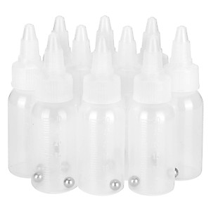 10Pcs Empty Airbrush Bottles, 30ml Paint Storage Bottles Replacement Jars with Scale