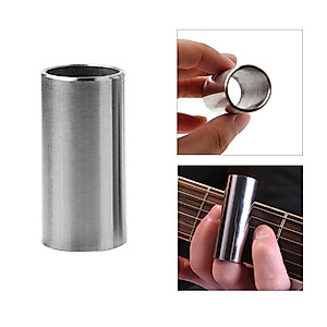 Bestgle Guitar Slide, Set of 3 Sizes Stainless Steel Guitar Slides Metal Hard-chrome Plated Finger Slide for Electric Acoustic Guitar Bass