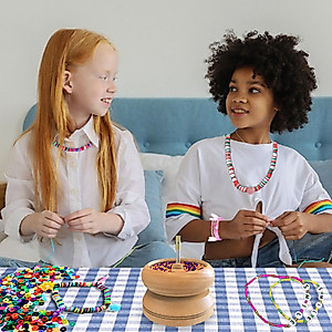 Bead Spinner Bowl with 5 Beading Needles, Spin Beading Bowl for Jewelry Making, Waist Bead Spinner with Seed Bead Kit, Stringing Bead Loader Holder