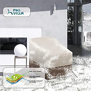 PHI VILLA Patio Adirondack Chair Covers, Outdoor Furniture Cover Waterproof & Heavy Duty Deep Seating Lounge Chair Cover for Deck Lawn Garden, Medium, W31 x D38 x H31