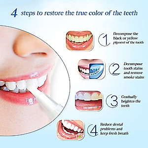EFERO Teeth Whitening Essence Removes Plaque Stains Tooth Bleaching Cleaning Serum White Teeth Oral Hygiene Tooth Whitening Pen (Essence and Pen)
