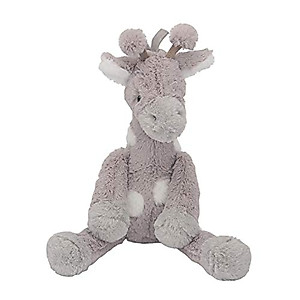 Lambs & Ivy Linen Safari Gray Giraffe Stuffed Animal Toy - Stretch