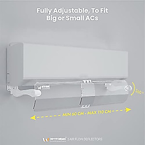 WITFORMS / Premium Plus - Adjustable AC air Deflector Suitable for Split air conditioners. Enhance Cooling and Heating Circulation