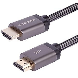 Monoprice 8K Certified Ultra High Speed HDMI Cable - Braided - HDMI 2.1, 8K@60Hz, 4K@120Hz, 48Gbps, HDR, VRR, CL2 In-Wall Rated, 10ft, Black