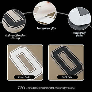 WILLBOND 24 Pcs Iron on Numbers, Jersey Heat Transfer Numbers 0 to 9 for Team Uniform Sports T-Shirt Football Basketball Baseball (8 Inch)