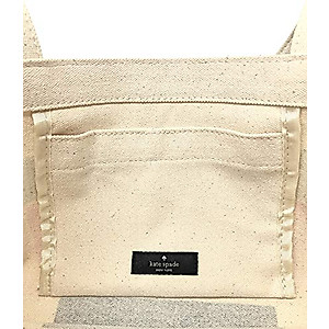 Kate Spade New York Canvas Book Tote with Interior Pocket, Stack of Classics