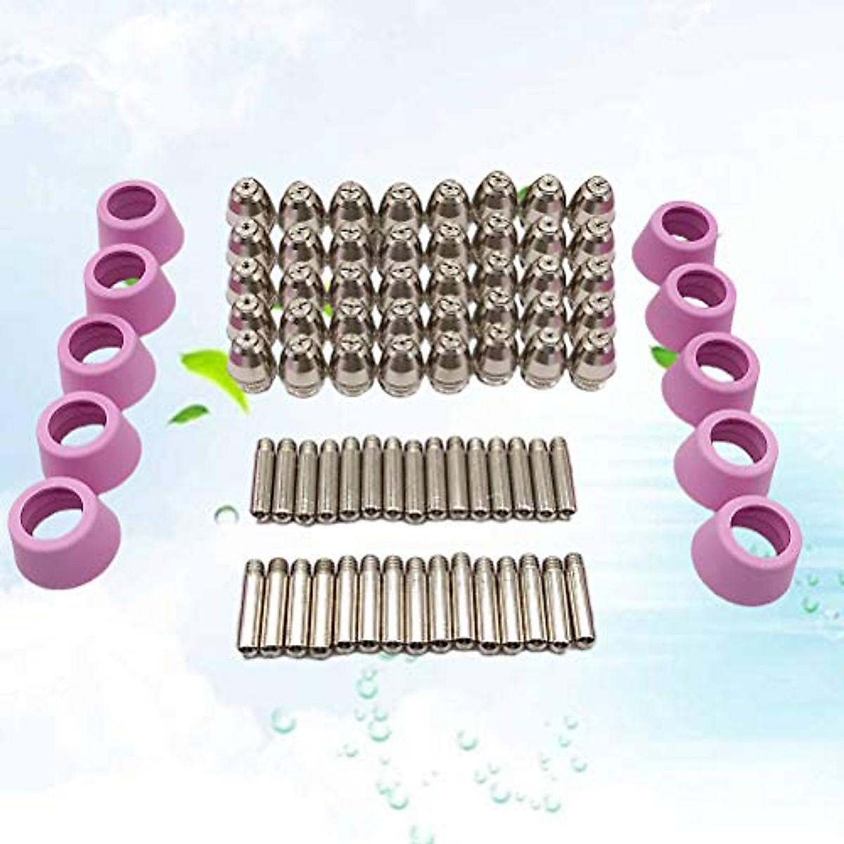 80 PCS/Set Plasma Tip Nozzle Consumables Air Plasma Cutter Suit Kit for Cutting Torch