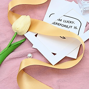 Simplegoal Double Face Dusty Pink Satin Ribbon 3/8 Inch X 50 Yards Polyester Dusty Pink Ribbons for Gift Wrapping Fabric Ribbon for Crafts Flower Bouquet Sewing Arts Wedding Party Decoration