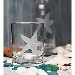 Rolf Glass Starfish Double Old Fashioned Glass, Clear
