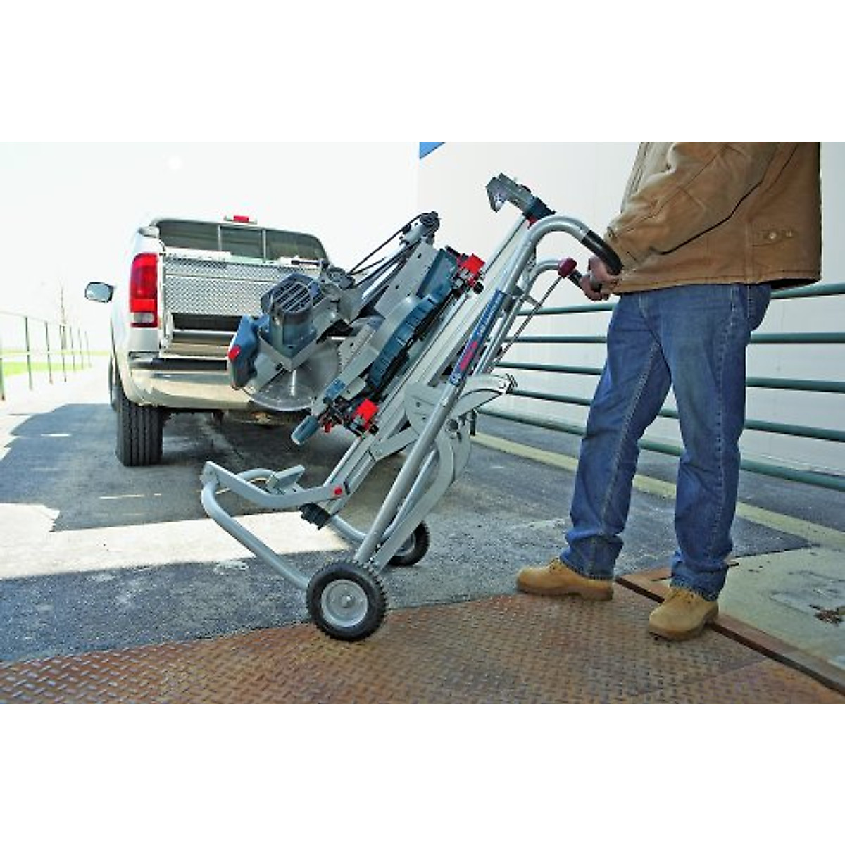 Bosch Portable Gravity-Rise Wheeled Miter Saw Stand T4B