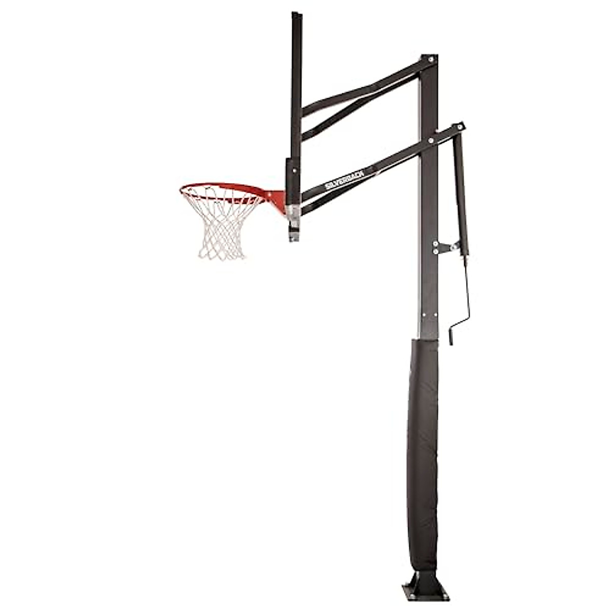 Silverback Ghost Basketball Goal with 60-Inch Tinted Tempered Glass Backboard