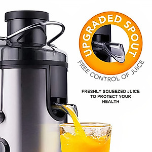 Juicer Machine, 800W Juicer with 3.0" Large Mouth for Whole Fruits and Vegetables, Juice Extractor with 3 Speeds, Easy to Use/Clean,Anti-Drip