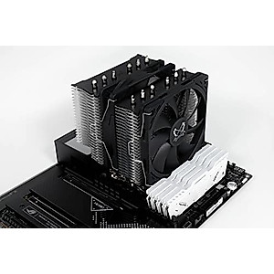 Scythe Fuma 2 Rev.B CPU Air Cooler, Intel LGA1700, LGA1151, AMD AM5/AM4/Ryzen 120mm, Dual Towers, Black Top Cover