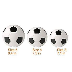 SPDTECH Soccer Ball Size 3 with Pump Needle Classic White Black Thicker PU Tight Weaved Suitable for Kids Toddler Boy Trainning Practice or Gift for 0-9 Years