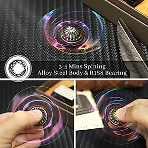 Cool Hammer Fidget Spinners Chain Metal,Rainbow Fidget Spinner for Kids Adults, Spiners Finger Rings, Fidgets Infinity Cube Blocks Party Favors Stress Toy Goody Bag Fillers Stocking Stuffers Gift