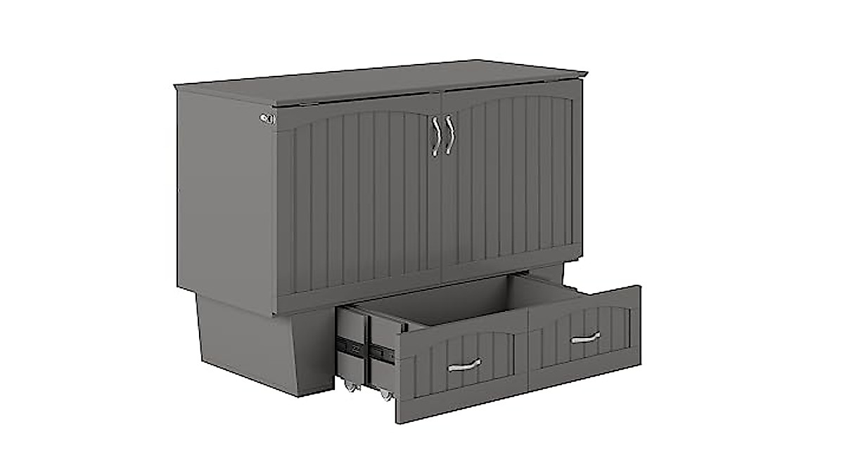 AFI Nantucket Murphy Bed Chest with Mattress & Storage