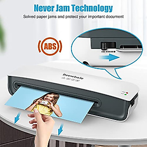 Anti Jam Laminator, 9-Inch Cold & Thermal Laminator Machine, Beewhale 4-in-1 Laminator Machine with Laminating Sheets 10 Pouches, A4 PRO Personal Laminator for Teacher, Home, Office, Full Starter Kit