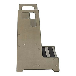 ECR4Kids Reach-Up Step Stool with Handles, Kids Furniture, Grey Wash