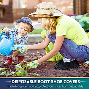 200 Pack Disposable Boot Shoe Covers Non Slip Disposable Shoe Covers Large Foot Booties for Shoe Covers for Indoors Contractors Floor and Carpet Protectors Shoe Coverings