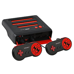 Retro-Bit Super RetroTRIO Console NES/SNES/Genesis 3-In-1 System - Red/Black