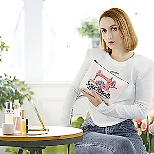 BLUPARK Sewing Machine Cosmetic Bag Crafter Mom Gift Sewciopath Makeup Bag Sewing Lover Gift (Sewciopath)