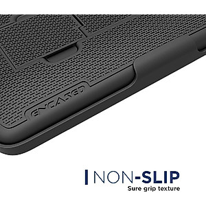 Encased DuraClip for iPhone SE Belt Clip Case (SE2 SE3 2020/2022) Slim Kickstand Cover with Swivel Holster (Black)