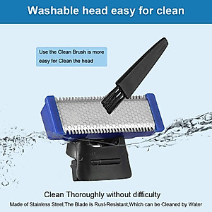 LinMei Razor Replacement Head Compatible for Gen 1 Micro Touches Solo Trimmer Replacement Cutter Head Solo Hybrid Shaver Replacement Blades Include 2 Cleaning Brush