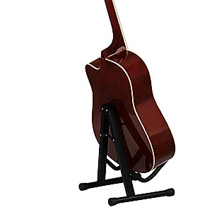 BEESCLOVER A-Type Wood Guitar Electric Guitar Base Banjo Violin Stand Musical Instrument Bracket Black Acoustic Guitar Universal