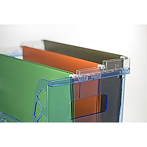 Officemate OIC Blue Glacier Desktop File Organizer, Transparent Blue (23221)