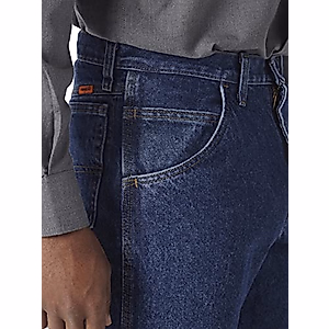 Wrangler Riggs Workwear mens Fr Flame Resistant Relaxed Fit jeans, Medium Fade, 34W x 32L US