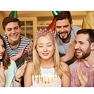 AOPRIE Birthday Girl Sash for Women Guardian Soldiers Birthday Crown for Women Birthday Tiara for Women Birthday Girl Headband Princess Crown Rhinestone Happy Birthday Accessories Red