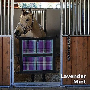 Kensington Stall Door Guard Lavender Mint Plaid